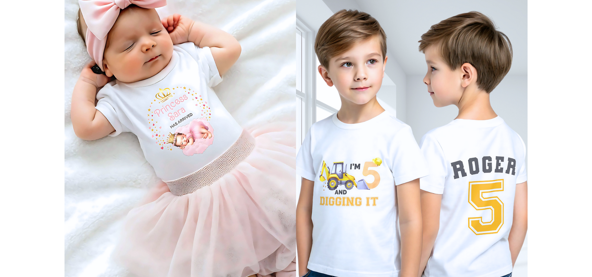 Custom Kids Clothes:Personalised T-Shirts & Custom Birthday Pyjamas ...